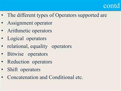 verilog operators pptx programming languages computing