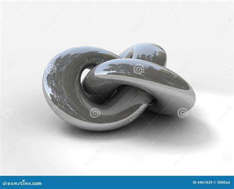 Computer Model Of Torus Knot Stock Illustration Illustration Of Silver Gold 4461839