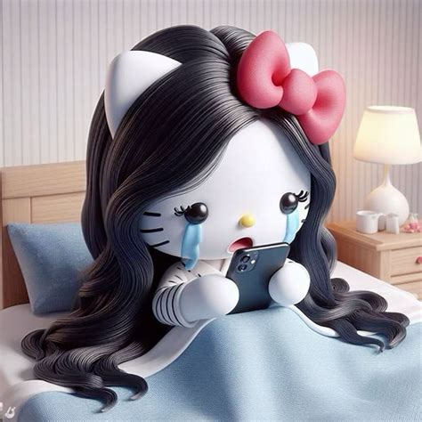 Crying Hello Kitty Black Hello Kitty Kitty Cute