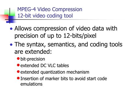 Ppt Innovative Mpeg 4 Video Compression Technology Powerpoint Presentation Id9499444
