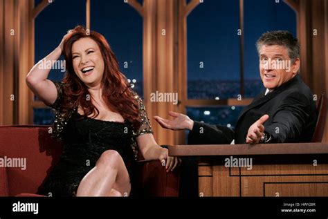 Actress Jennifer Tilly Left Chats With Host Craig Ferguson During A Segment Of The Late Late