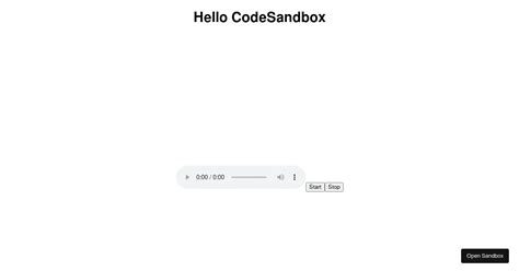Audio Recorder Forked Codesandbox