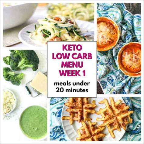 Keto Meals Under 20 Minutes Keto Weekly Menu Plan Recipes Week 1