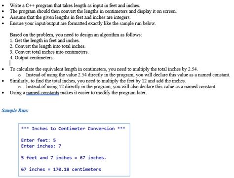 Solved Write A C Program That Takes Length As Input In