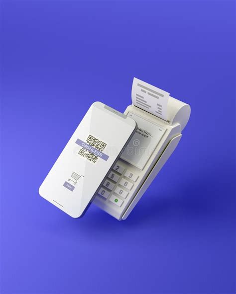 Icons Of Pos Terminal With Receipt And Smartphone With Qr Code On Screen Clipping Path Included