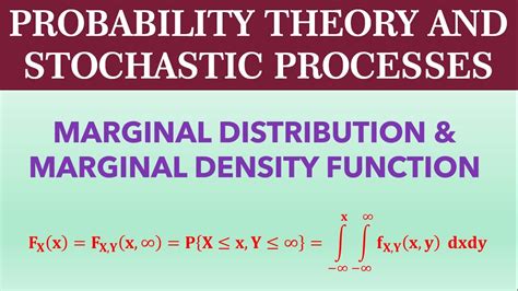Marginal Distribution And Marginal Density Function Youtube