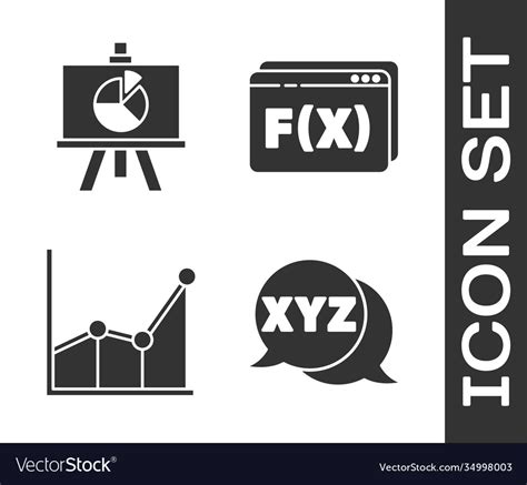 Set Xyz Coordinate System Chalkboard With Diagram Vector Image