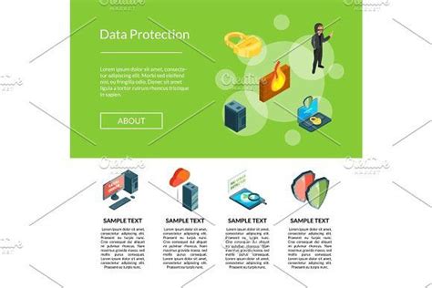 Vector Isometric Data And Computer Infographic Templates Isometric Data