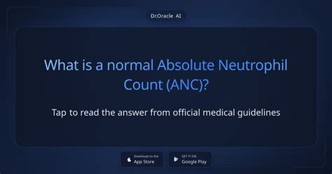 What Is A Normal Absolute Neutrophil Count Anc