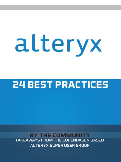 Alteryx 24 Best Practices Pdf Parsing Workflow