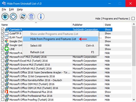 Hide From Uninstall List v1 0 从卸载列表中隐藏 v1 0 软件大巴下载站