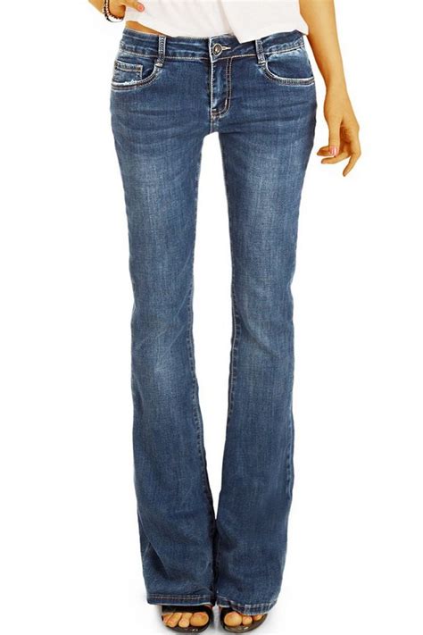 Be Styled Bootcut Jeans Medium Waist Damenhose Ausgestelltes Bein In