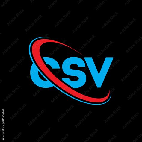 Csv Logo Csv Letter Csv Letter Logo Design Initials Csv Logo Linked With Circle And Uppercase