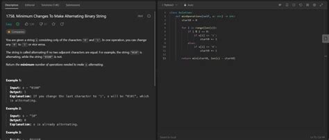 Leetcode Daily Challenge Alternating Binary String Rohit Mishra