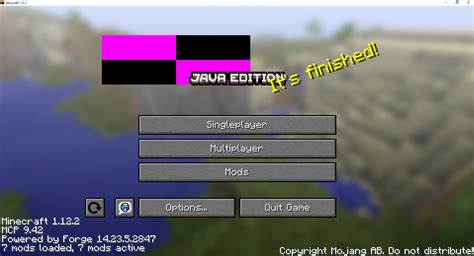 Title Image Only Showing Missing Texture Image Issue Lumien Custom Main Menu GitHub