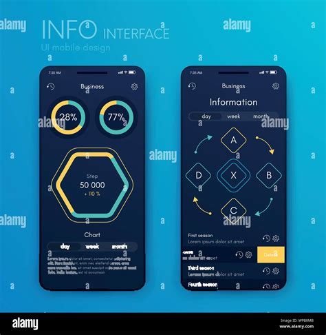 Mobile Application Interface Ui Design Vector Illustration Stock Vector Image And Art Alamy