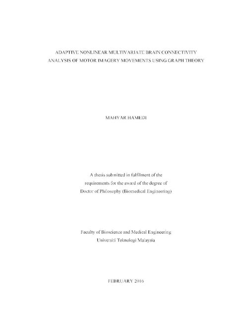 Pdf Adaptive Nonlinear Multivariate Brain Connectivityeprintsutmmyideprint777071