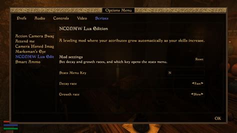Ncgdmw Lua Edition A Leveling Mod For Openmw Where Your Attributes