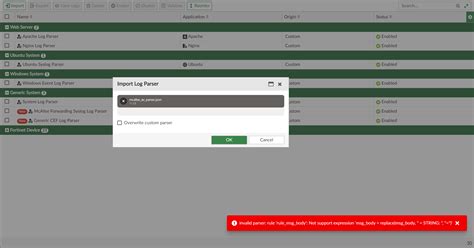 Importing A Custom Log Parser FortiAnalyzer Fortinet Document Library