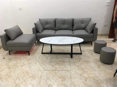 Bàn Sofa Mặt Đá Elip Để Phòng Khách Ctp 640 Caotoanphat