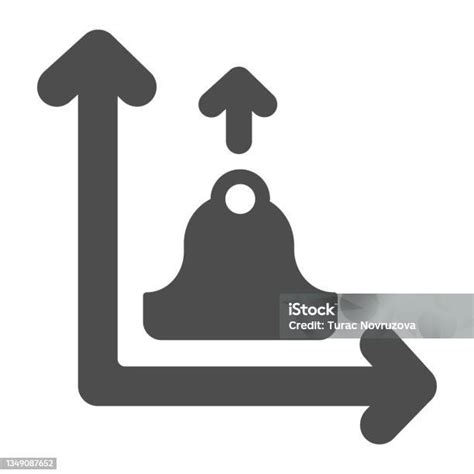 성장 및 감소 곡선 위쪽 화살표 솔리드 아이콘 다이어그램 개념 흰색 배경에 차트 벡터 사인 모바일 개념 및 웹 디자인을위한 글리프 스타일 아이콘그래프 벡터 그래픽 10에