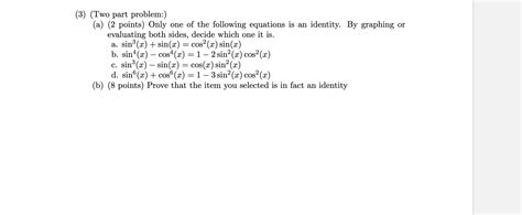 solved 3 two part problem a 2 points only one of the
