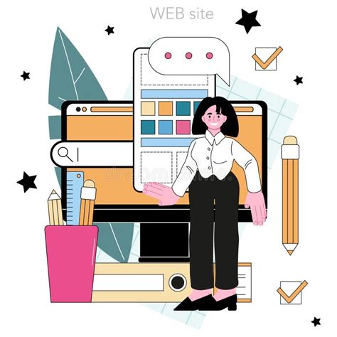 Ux And Ui Designer Online Service Or Platform App Or Website Stock