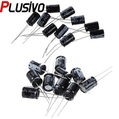 10 Pcs Electrolytic Capacitor 0 1 Uf 1000 Uf 35 V And 50 V Shopee Philippines