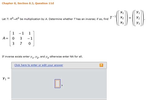 Solved Let T R3 Rightarrow R3 Be Multiplication By A Chegg Com