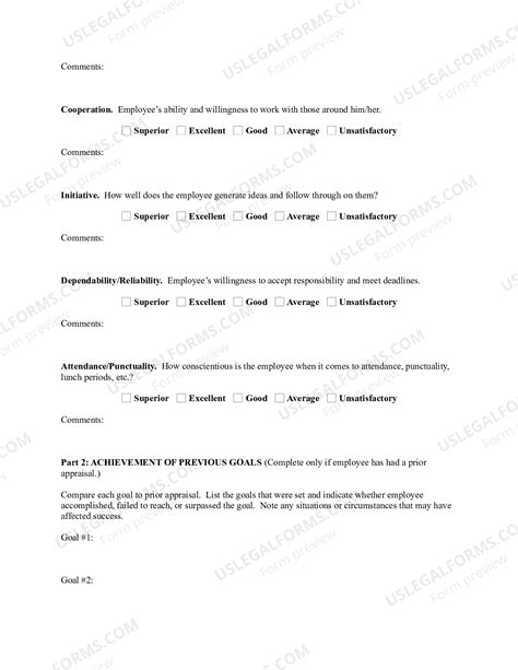 Employee Evaluation Form For Lawyer Lawyer Performance Review