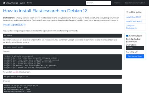 CrownCloud Wiki How To Install Elasticsearch On Debian 12