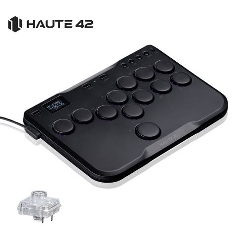 Haute42 Joystick Hitbox Fightstick Leverless Mini Arcade Controller For Pc Ps3 Ps4 Switch