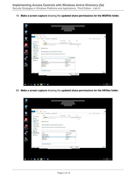 Solution Implementing Access Controls With Windows Active Directory 3e