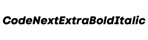 Code Next ExtraBold Italic Font FFonts Net Code Next ExtraBold Italic Font FFonts Net
