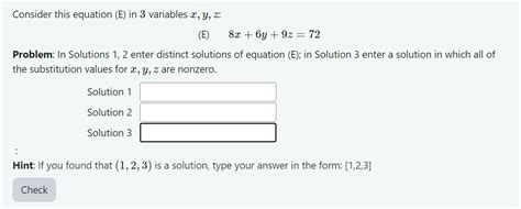 Solved Consider This Equation E ﻿in 3 ﻿variables Xyz
