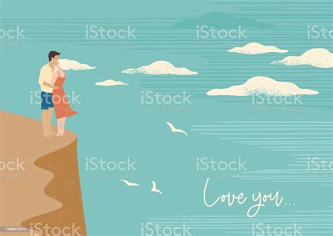 남자와 여자와 로맨틱 한 그림 사랑 사랑 이야기 관계 벡터 설계 커플에 대한 스톡 벡터 아트 및 기타 이미지 커플 해변 Cartooning For Peace Istock