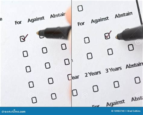 Proxy Vote Stock Photo Image Of Company Voting Card 18983740