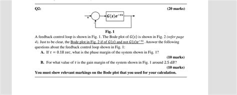 Q220 ﻿marks115 1a Feedback Control Loop Is Shown