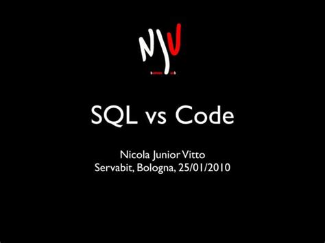 Sql Vs Code Ppt