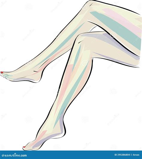 Silhouettes Of Lady Legs And Feet Legs Design Elements Stock Vector Illustration Of Beautiful