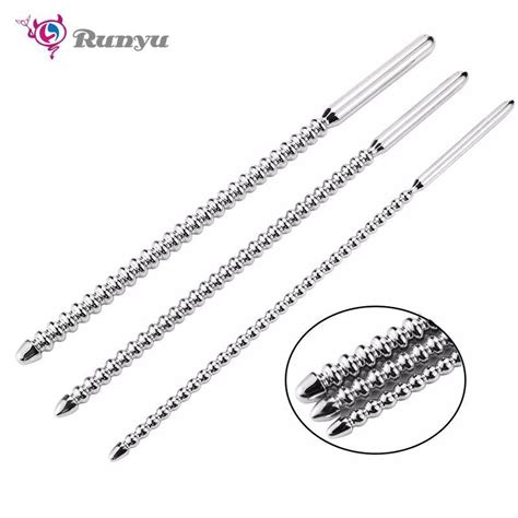Big Sale Stainless Steel Long Cock Screw Penis Plug Male Sounding Urethral Dilator Sounds Kit