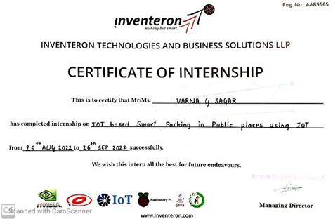 Internship Internshipexperience Internshipcompletion Varna G Sagar
