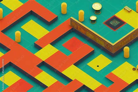 2d Arcade Game Level Map Interface Platform Stairs Coins Bonus And