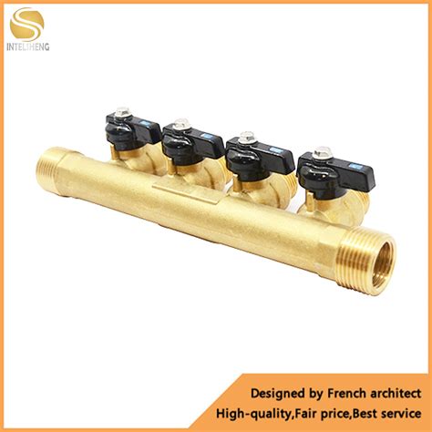 Oem 2 3 4 5 6 7 8 Way Brass Manifolds With Flow Meter For