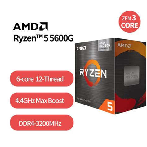 Jual Processor Amd Ryzen 5 5600g Box Am4 6c 12t Upto 4 4ghz Radeon Graphics Kab Sleman Pt