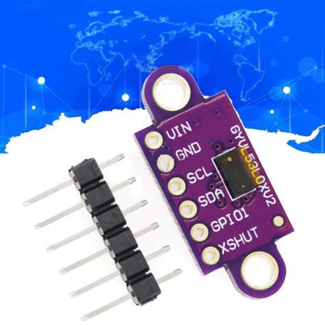 MÓdulo De Distancia Láser Sensor De Rango Láser Vl53l0x I2c Iic Eur 4