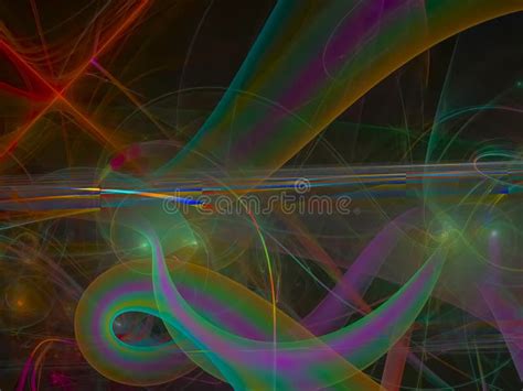 Fractal Abstract Imagination Future Swirl Fantastic Shiny Vibrant Beauty Design Curl Stock