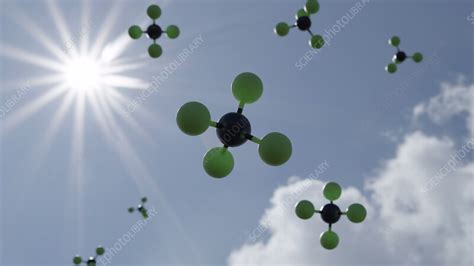 Tetrafluoromethane Molecules Floating Upwards Stock Video Clip K011 3825 Science Photo Library