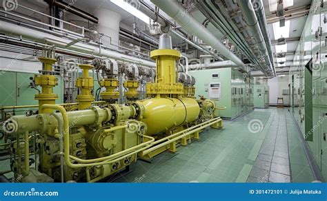 The Circuit Of The Coolant Circulation In The Nuclear Power Plant Stock