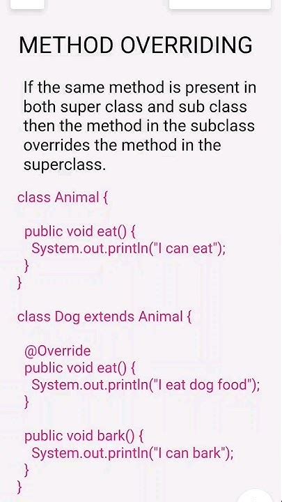 Method Overriding In Java Javainterviewquestionsandanswers